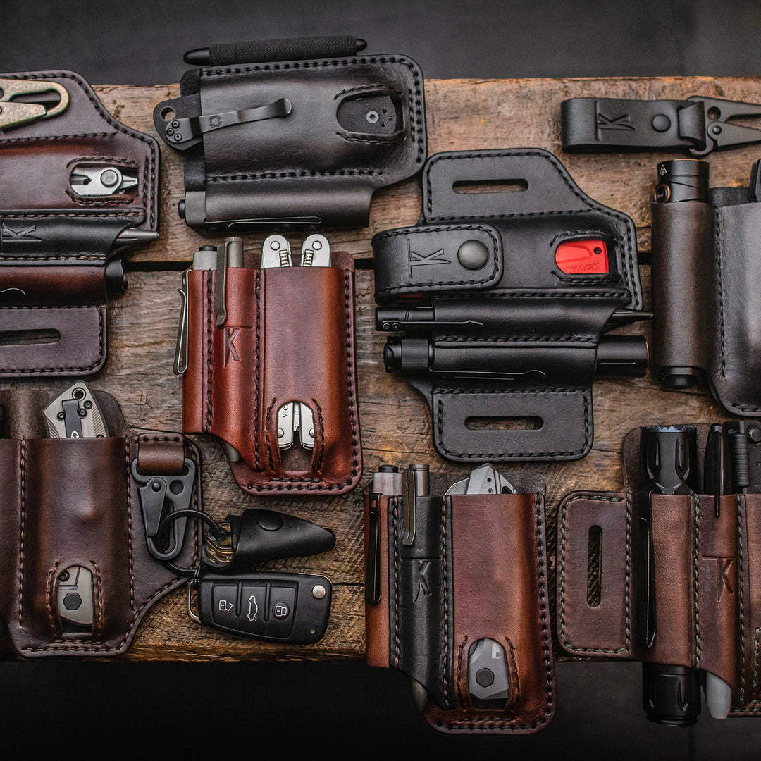 Handmade Leather EDC Gear for Tools, Flashlights, Multitools and more ...